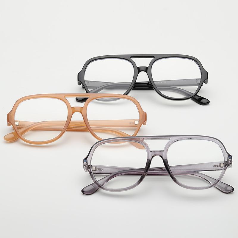Retro Oversize Square Glasses Frame Classic Flat Light For Men And Wom ...